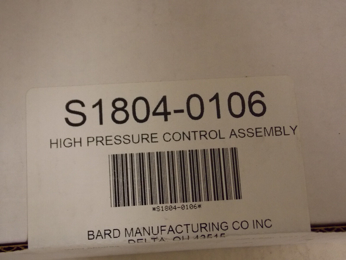 BARD S1804-0106 High Pressure Control Assembly