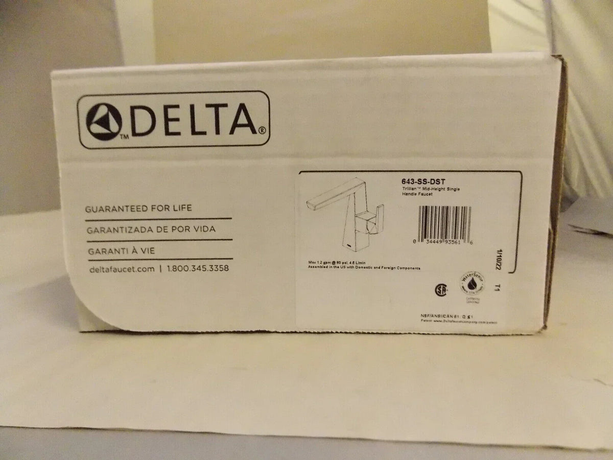 Delta 643-SS-DST Trillian Single Handle Mid-Height Bathroom
