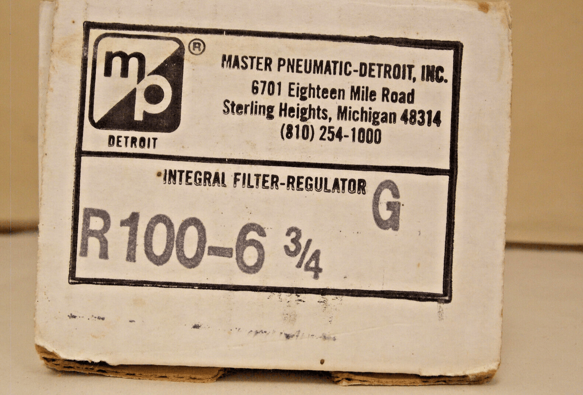 MASTER PNEUMATICS R100-6 R1006 - 3/4