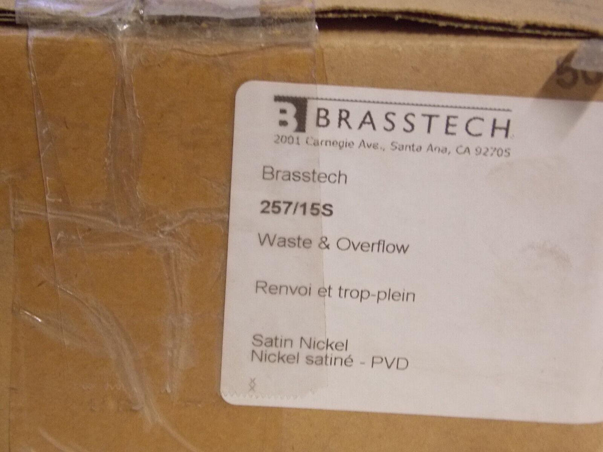 Brasstech 257/15S Tub Waste & Overflow in Satin Nickel PVD