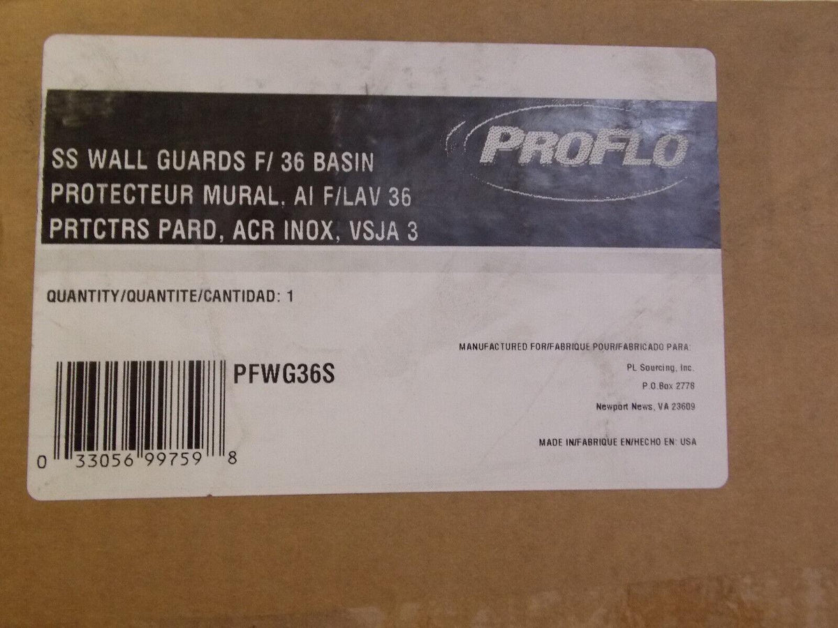 PROFLO PFWG36S 36" Wall Guard Set , Stainless Steel
