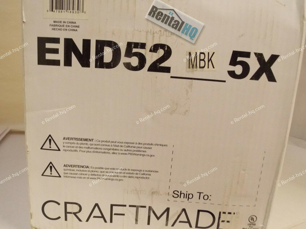 Craftmade END52MBK5X - 52" Enduro Ceiling Fan in Matte Black